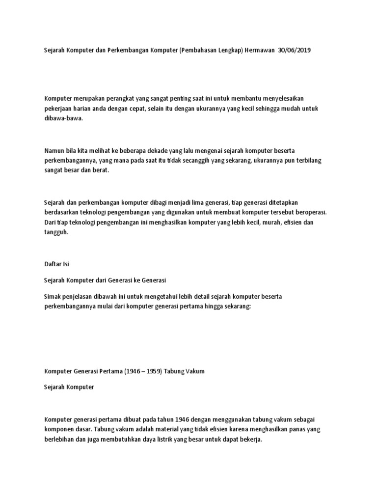 Sejarah Kompute-WPS Office | PDF | Teknologi & Rekayasa