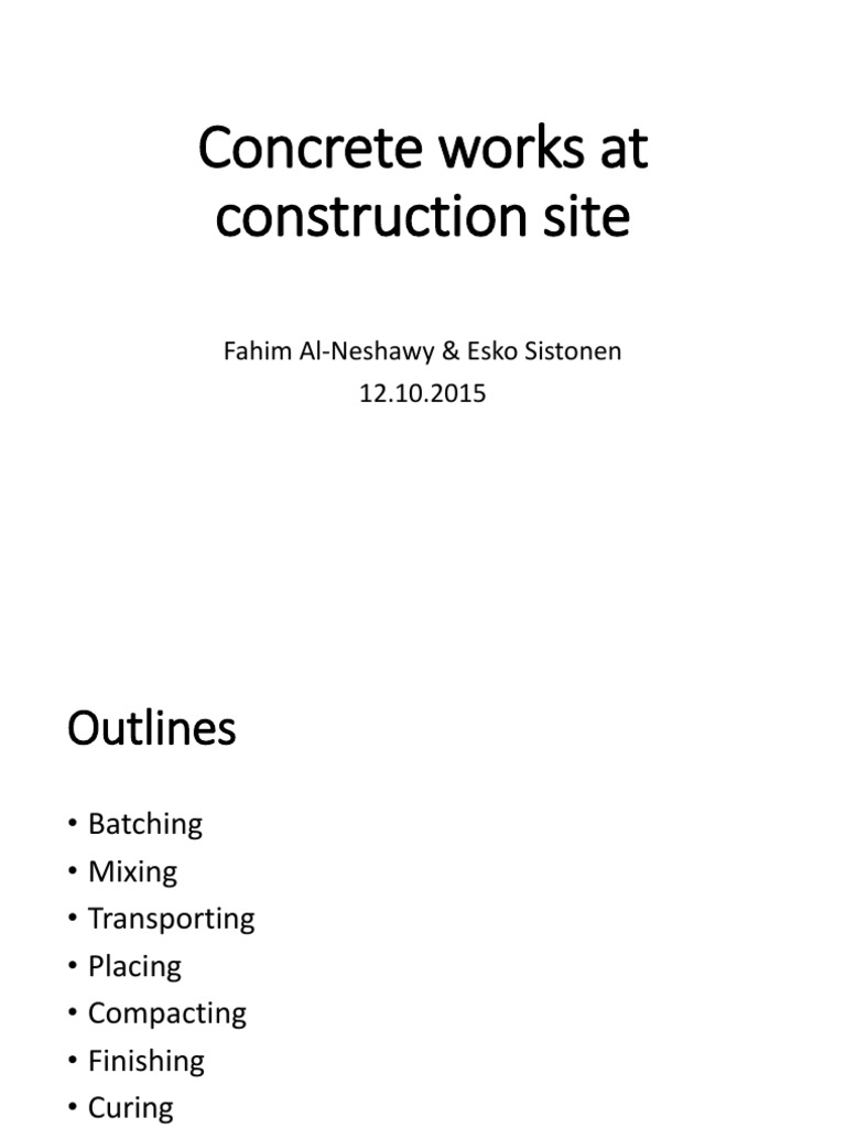 Concrete Works Construction Methodology | Download Free PDF | Concrete ...