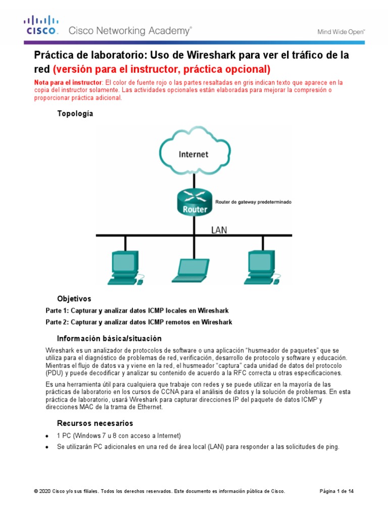 3.4.1.2 Lab - Using Wireshark To View Network Traffic - ILM | PDF | Cortafuegos (informática ...
