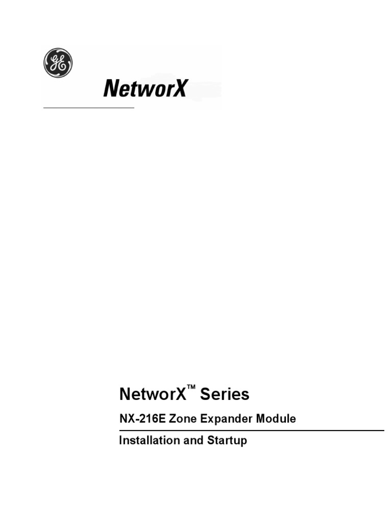 Networx Series: Nx-216E Zone Expander Module Installation and Startup ...