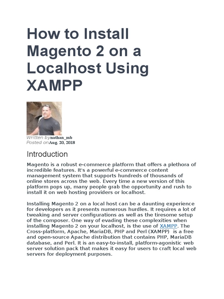 A Step-by-Step Guide to Installing Magento 2 on Localhost Using XAMPP | PDF | Magento | Apache ...
