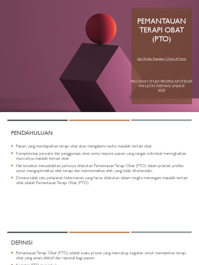 Pemantauan Terapi Obat: PTO Efektif | PDF