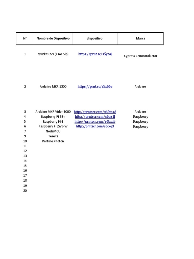 N° Nombre de Dispositivo Dispositivo Marca | PDF | Classes Of Computers | Computer Hardware
