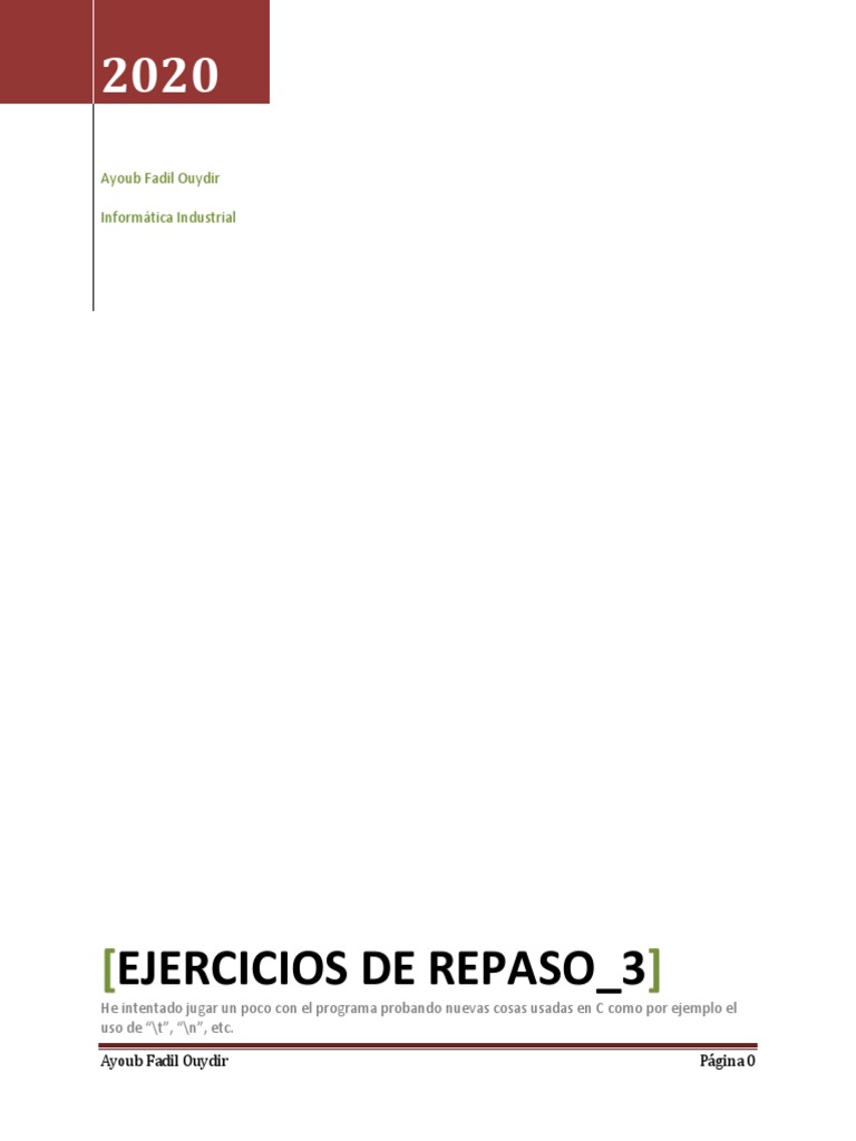 Ayoub Fadil Ouydir - Ejercicio Repaso - 3 - COMPLETO | PDF