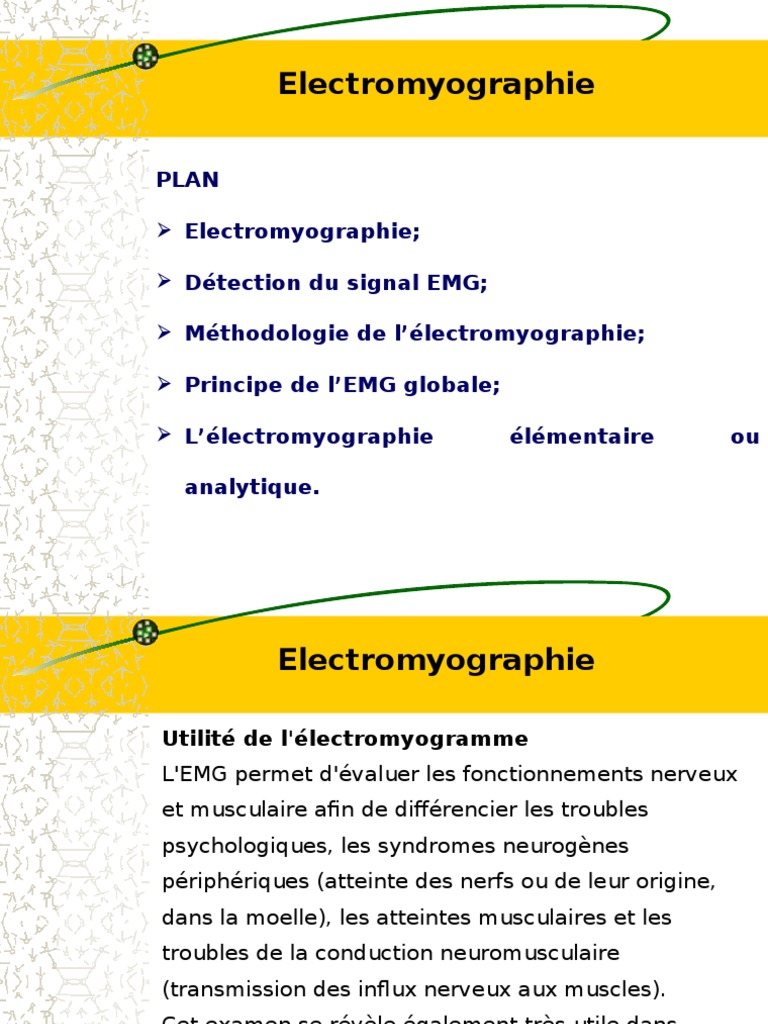 Electromyogramme | PDF | Électromyogramme | Muscle
