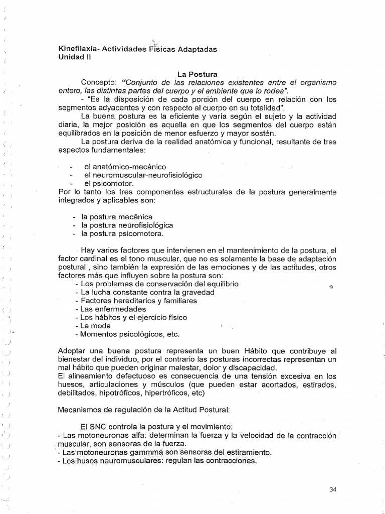 Examen de La Actitud Postural | PDF