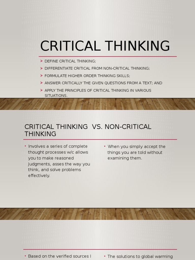 Critical Thinking | Download Free PDF | Critical Thinking | Epistemology