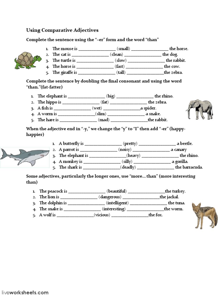 Using Comparative Adjectives PDF | PDF