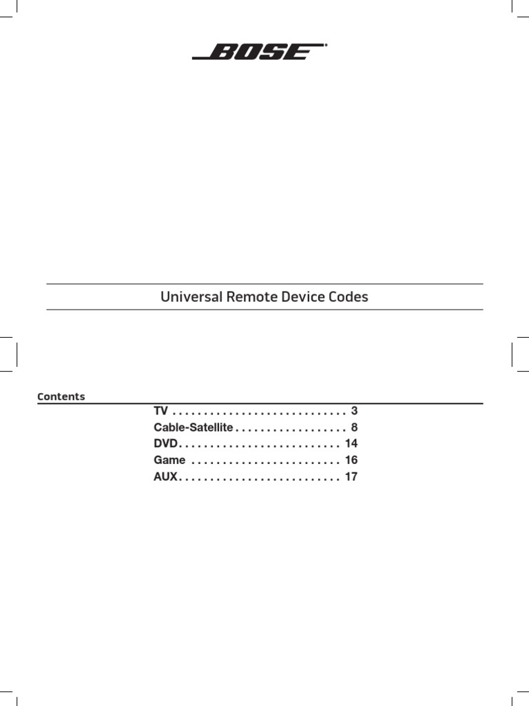 Universal Remote Device Codes | PDF | Business