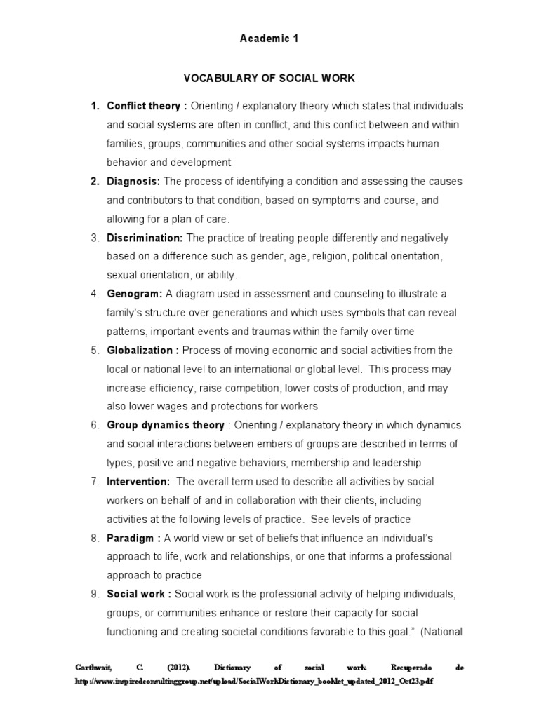 Academic 1: Garthwait, C. (2012) - Dictionary of Social Work ...