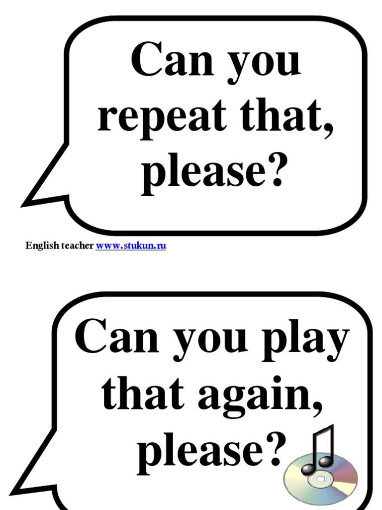 Can You Repeat That, Please? | PDF