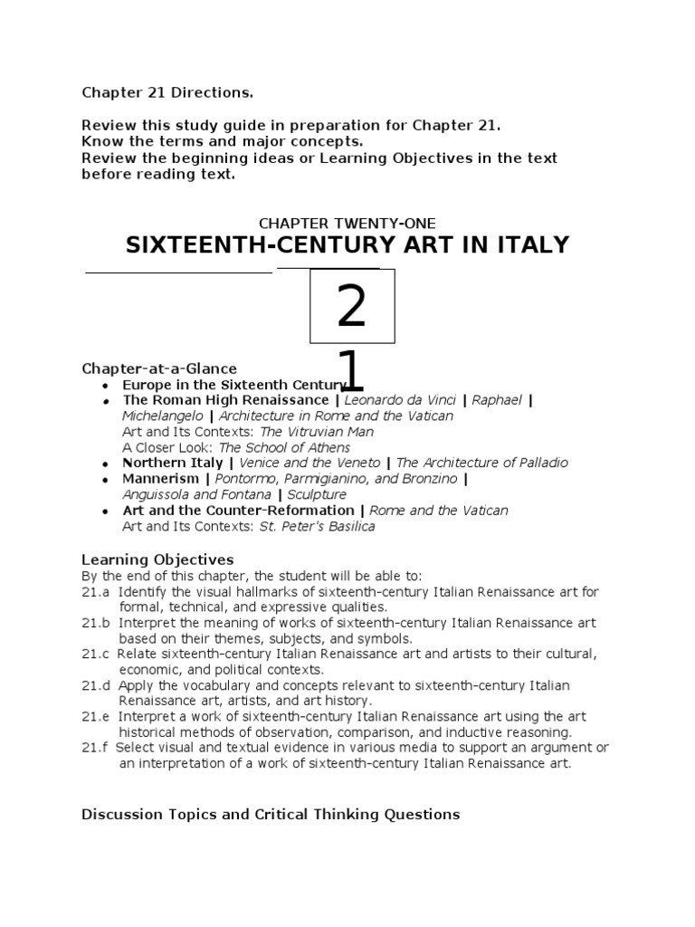 Sixteenth-Century Art in Italy: The Roman High Renaissance - Leonardo ...