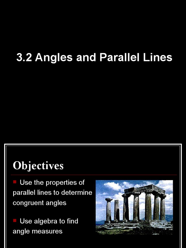 3.2 Angles and Parallel Lines | PDF | Angle | Elementary Geometry