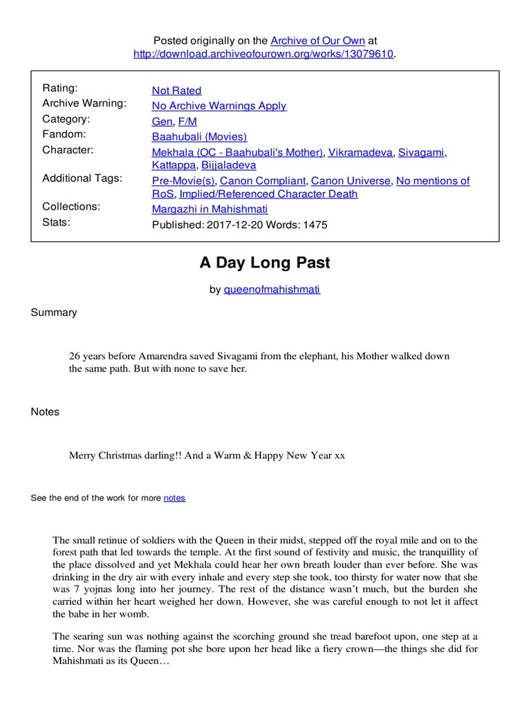 A Day Long Past | PDF