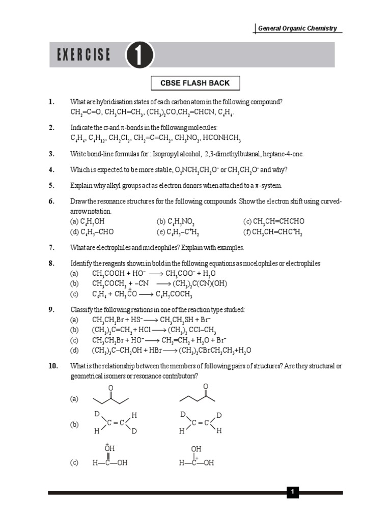 GOC Sheet PDF | PDF | Covalent Bond | Organic Chemistry