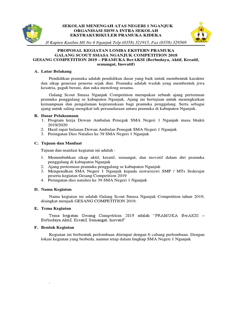 Contoh Proposal Benar PDF | PDF