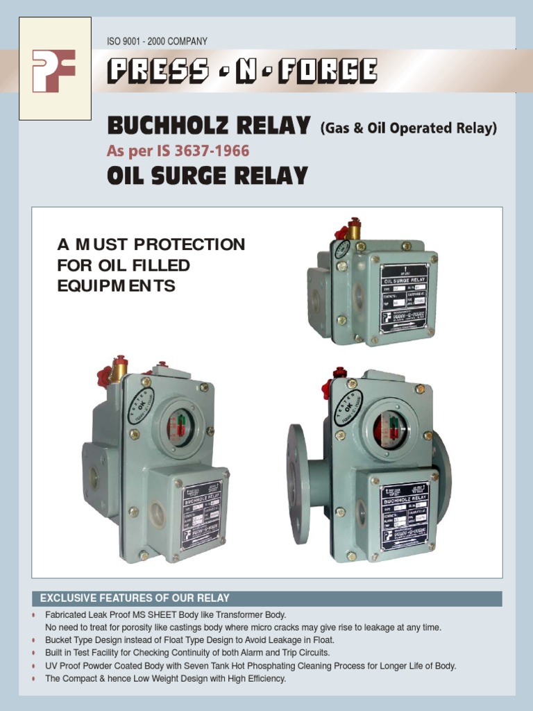 Buchholz Relay & OSR PDF | PDF | Relay | Transformer