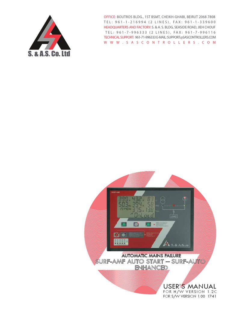 User'S Manual: Surf-Amf Auto Start - Surf-Auto Enhanced | PDF | Usb | Parameter (Computer ...