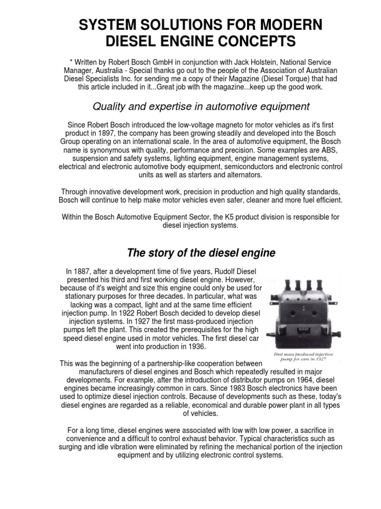 Modern Diesel Engine Concepts PDF | Download Free PDF | Diesel Engine ...