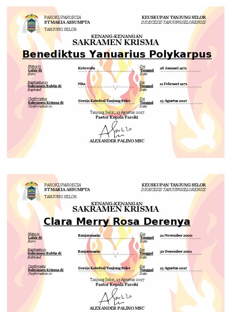 Kartu Kenangan Krisma | PDF