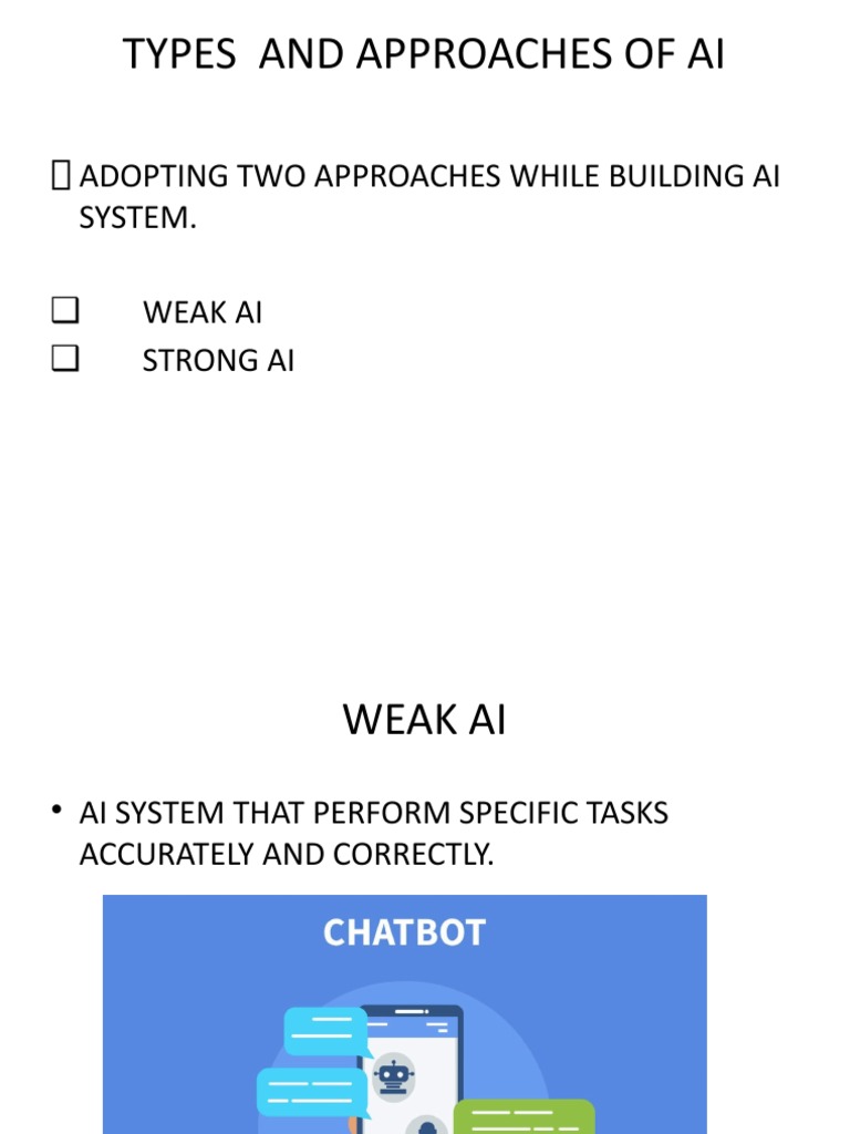 Types and Approaches of AI Explained | PDF