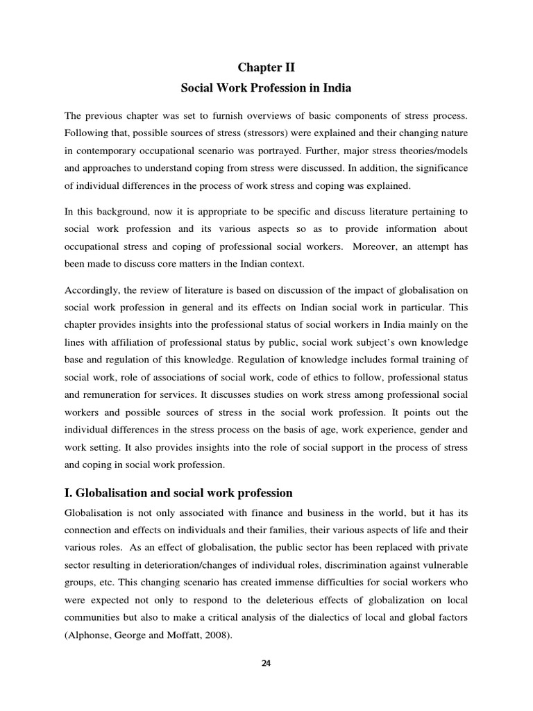 Social Work Profession in India PDF | PDF | Social Work | Occupational ...