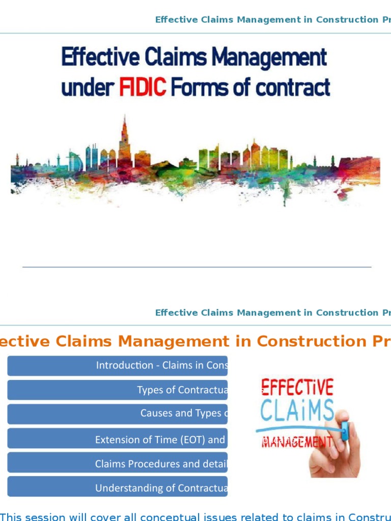 Claims Management in Construction Projects | PDF | Damages | Employment