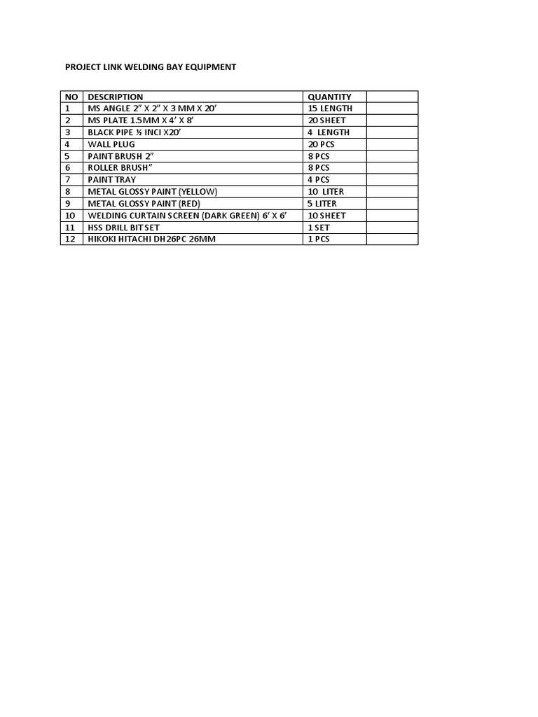 Welding Bay | PDF