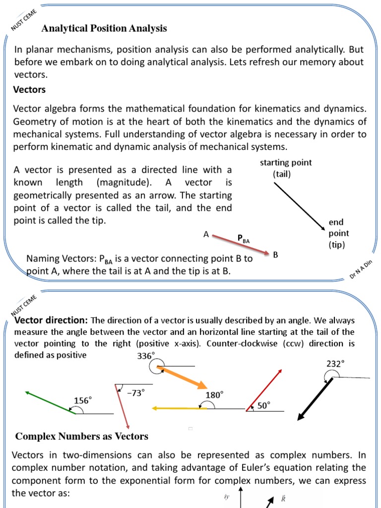 Position Analysis - Analytical | PDF | Euclidean Vector | Kinematics