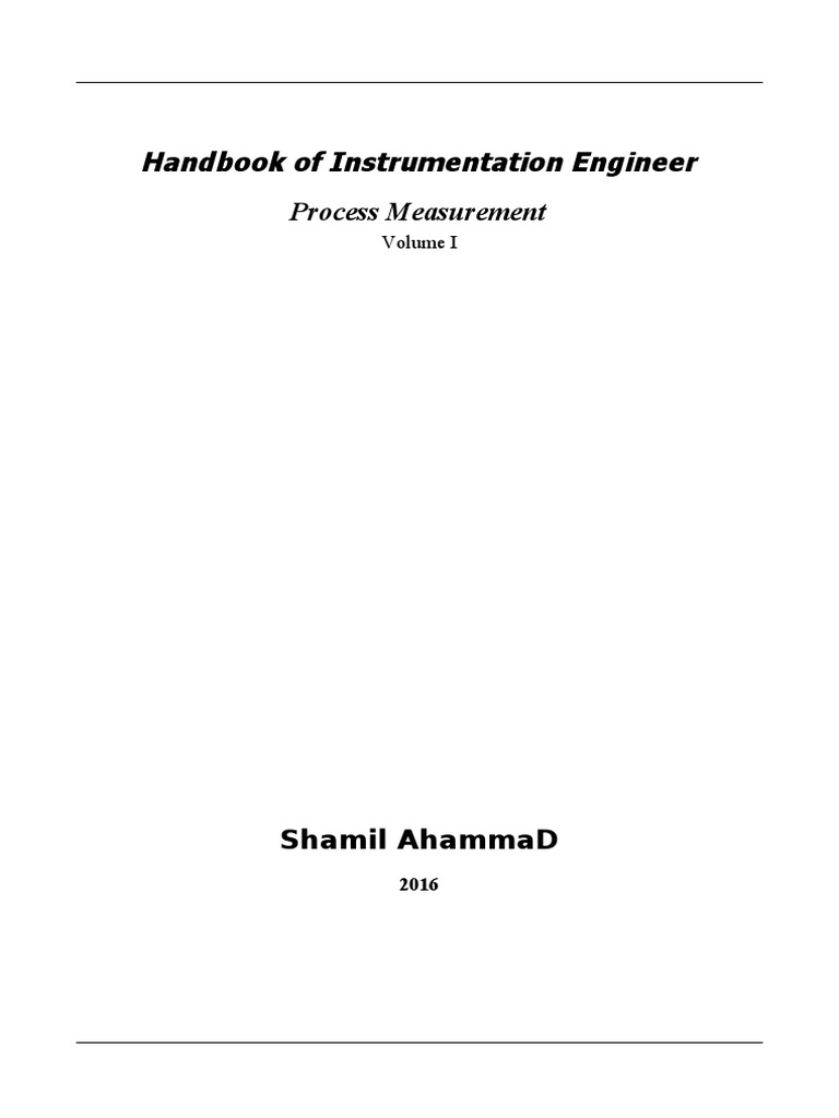 Handbook of Instrumentation Engineer | PDF | Flow Measurement | Fluid ...