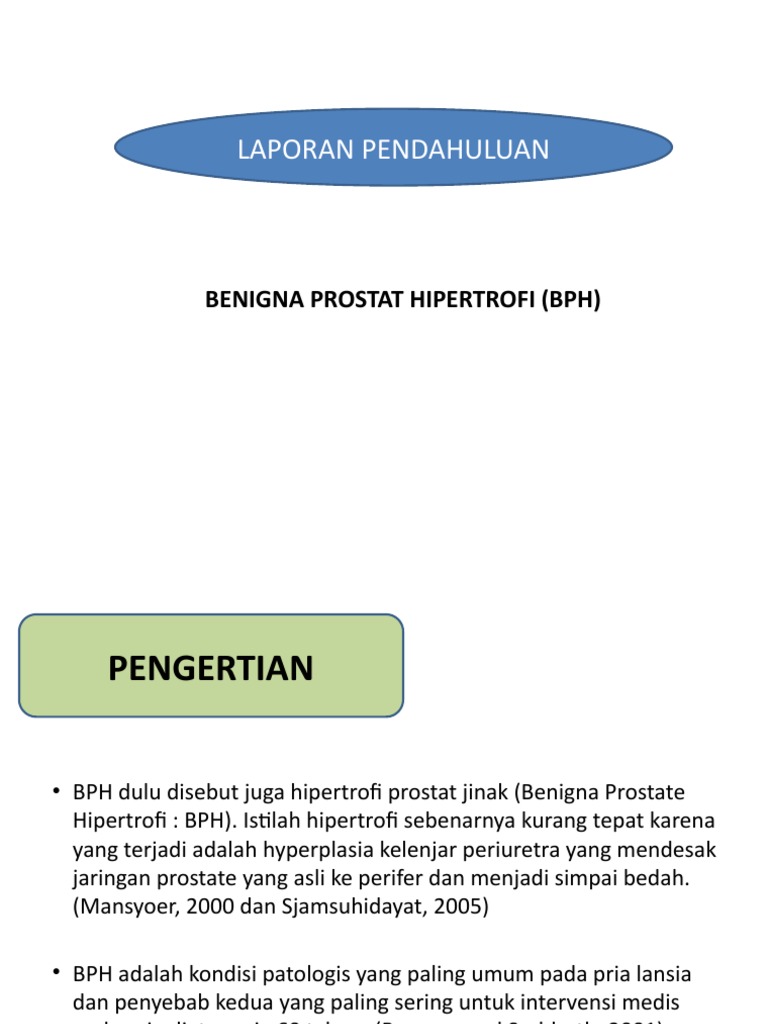 BENIGNA PROSTAT HIPERTROFI (BPH) Powerpoint | PDF