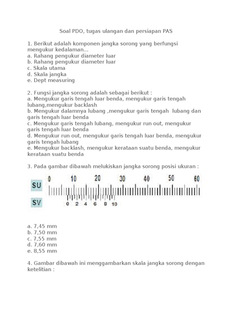 Soal PDO Pas, Ulangan Dan Tugas | PDF