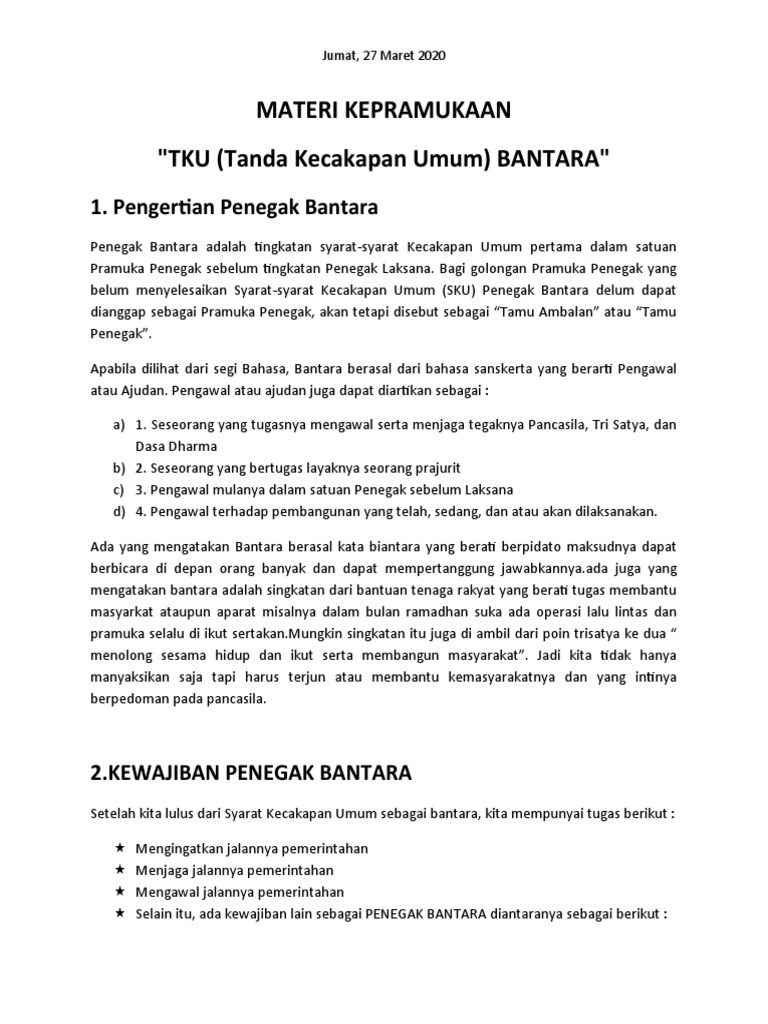 Materi TKU Bantara | PDF | Pengembangan Diri | Kesehatan Holistik