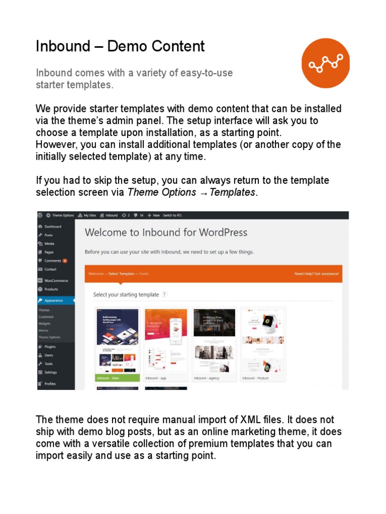 Inbound Theme Setup Guide | PDF