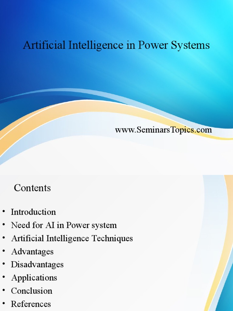 Artificial Intelligence in Power Systems | Download Free PDF ...