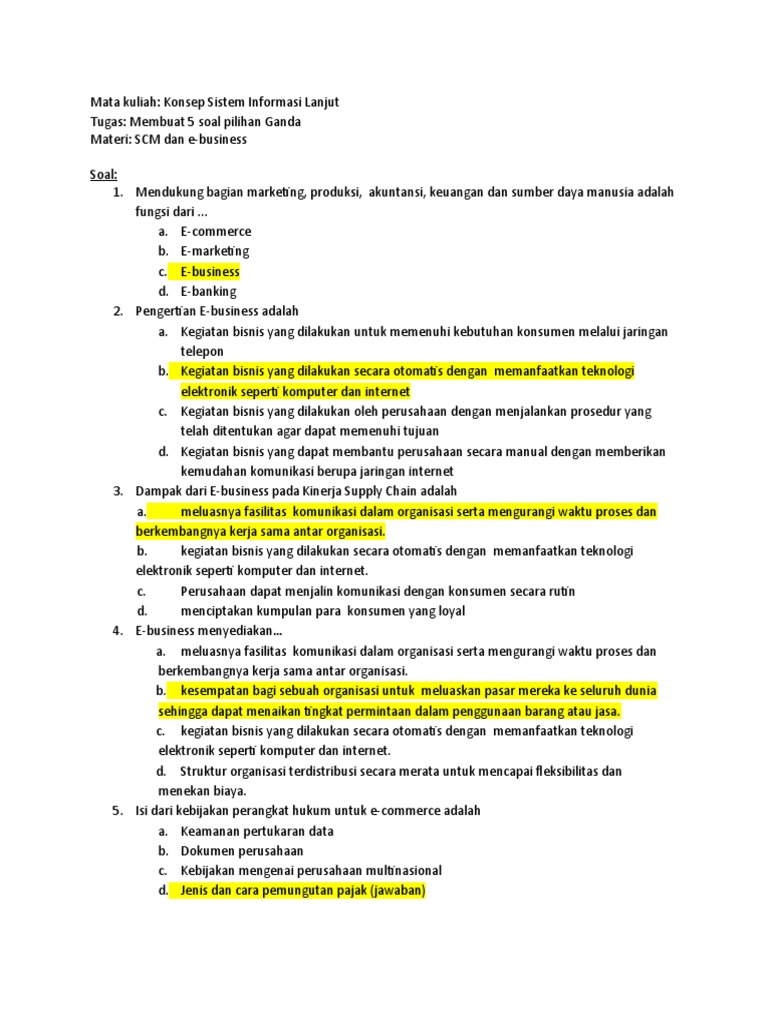 Soal Dan Jawaban Ksi Lanjut | PDF