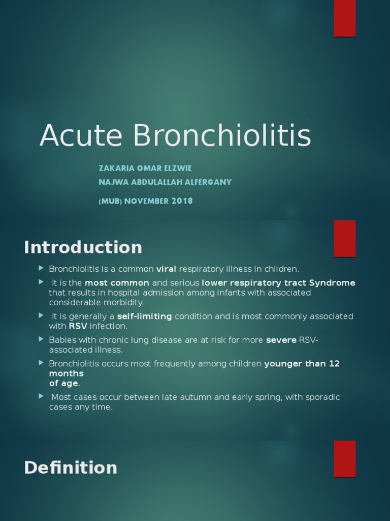 Acute Bronchiolitis | PDF | Respiratory Diseases | Pneumonia
