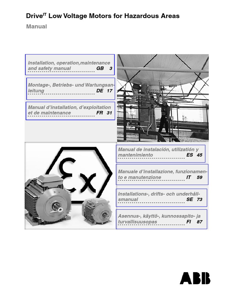 ABB Motors For Hazardous Area | PDF | Electric Motor | Electrical ...