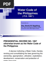 PD 1067 Water Code of The Philippines | PDF | River | Water