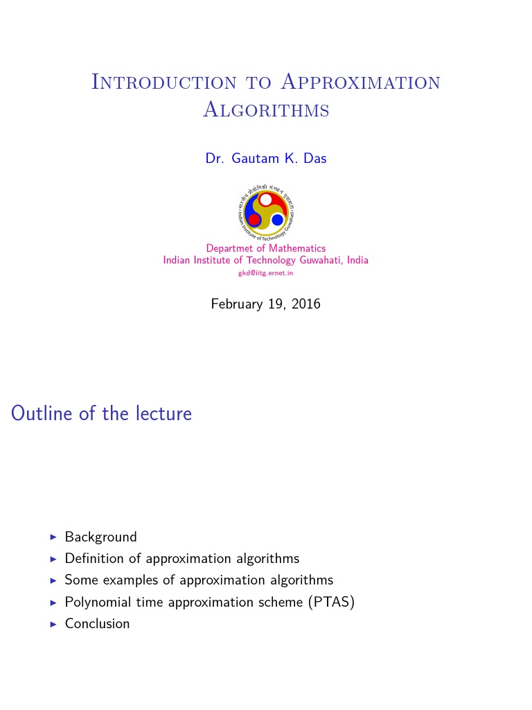 Approximation Algorithms PDF | PDF | Mathematical Optimization | Theoretical Computer Science