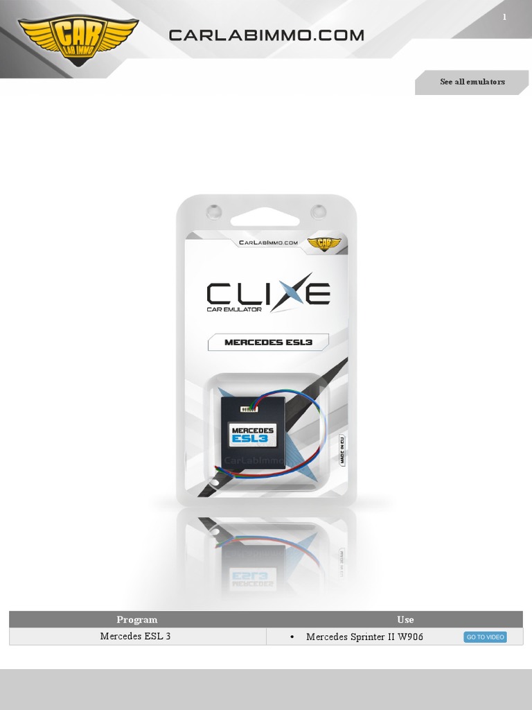 Mercedes ESL 3 - Mercedes Sprinter II W906: Program Use | PDF | Civil ...