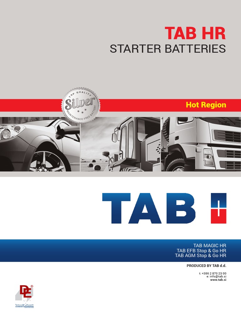 Datasheet TAB HR V4 01-2020 EN Dahbashi PDF | PDF | Battery ...