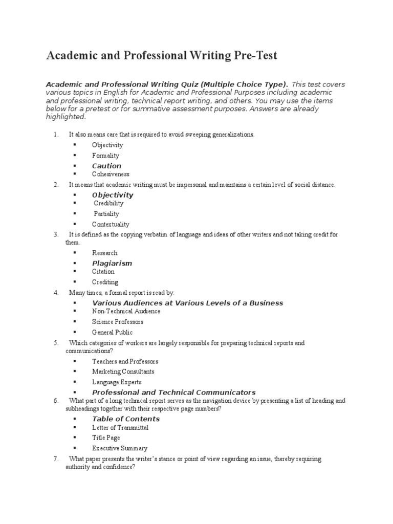 Academic and Professional Writing | PDF | Argument | Writers