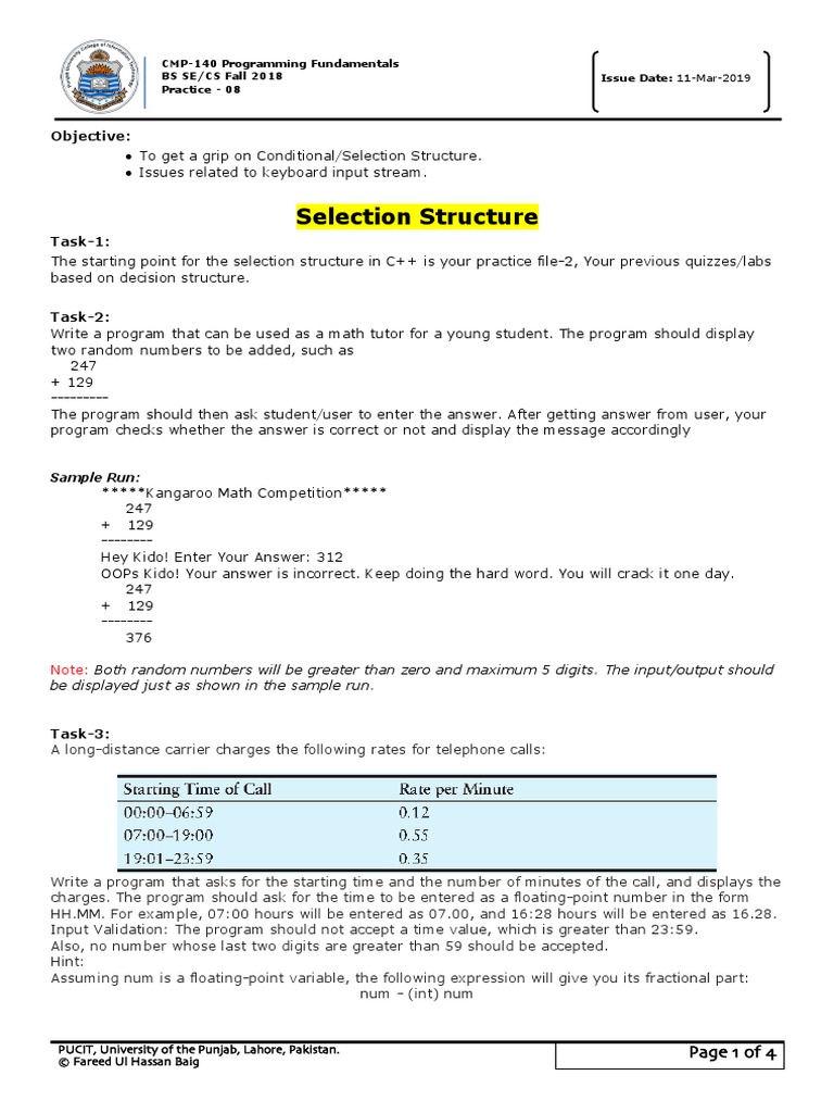 08 Practice Conditional Structure | PDF | Internet | Computer Programming