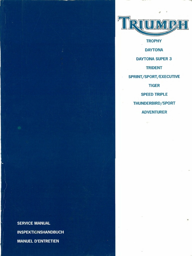 Triumph 750-1200-T300-Service-Manual PDF | PDF | Nut (Hardware) | Screw