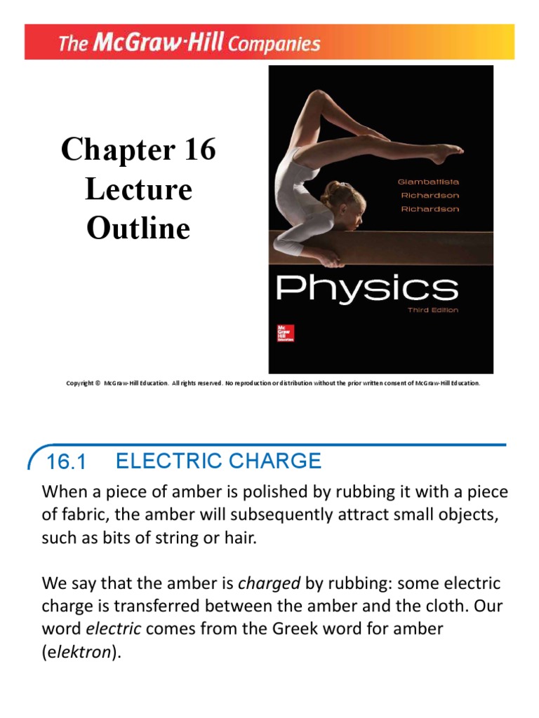 Electric Charge Part 1 (CHPT 16) PDF | PDF | Flux | Electric Charge