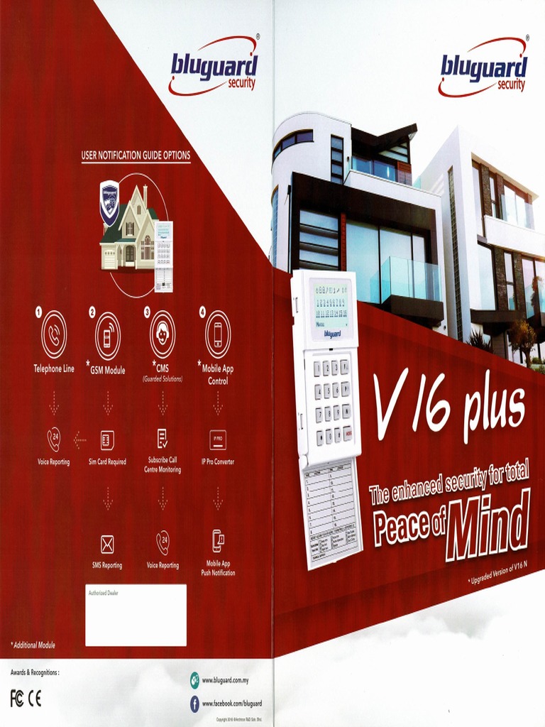 Bluguard V16 Security Keypad | PDF