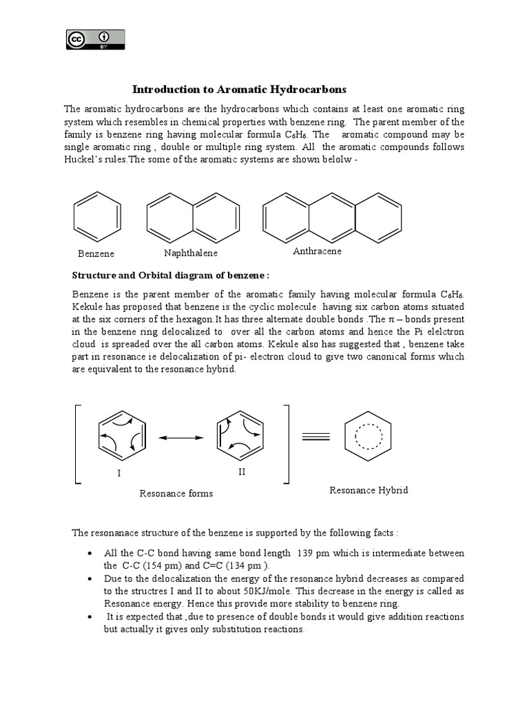 Introduction To Aromatic Hydrocarbons-01 | PDF | Science & Mathematics