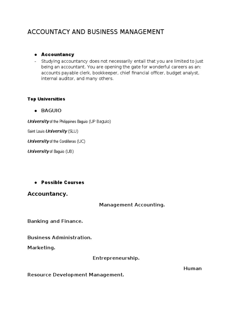 Accountacy and Business Management | PDF
