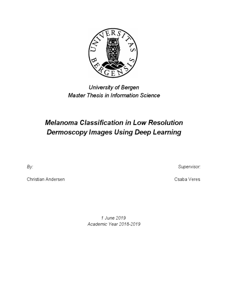 Master Thesis by Christian - Andersen PDF | PDF | Image Segmentation | Deep Learning